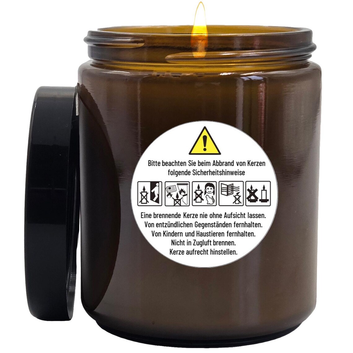 German Safety Instructions Stickers for DIY Candles, Labels for Candle ...