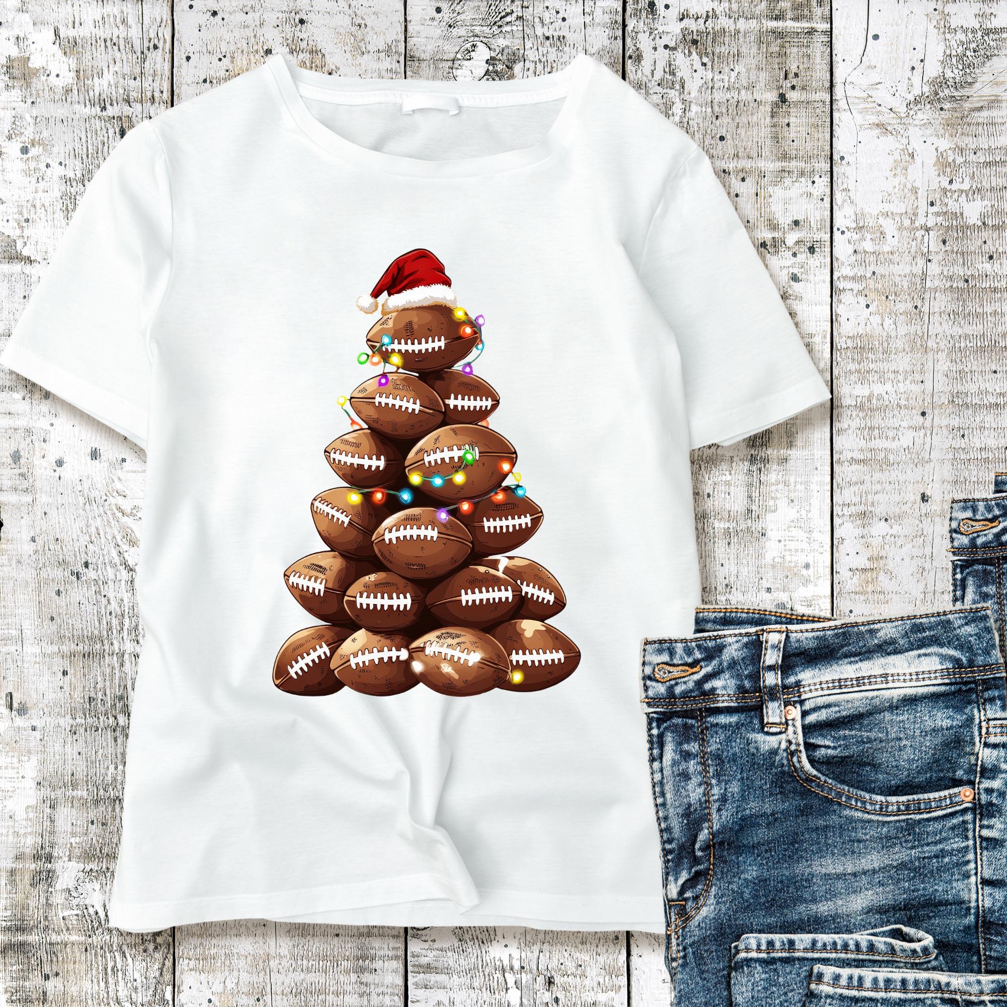 Football Christmas Tree PNG: Watercolor Clipart (digital Download) - Etsy