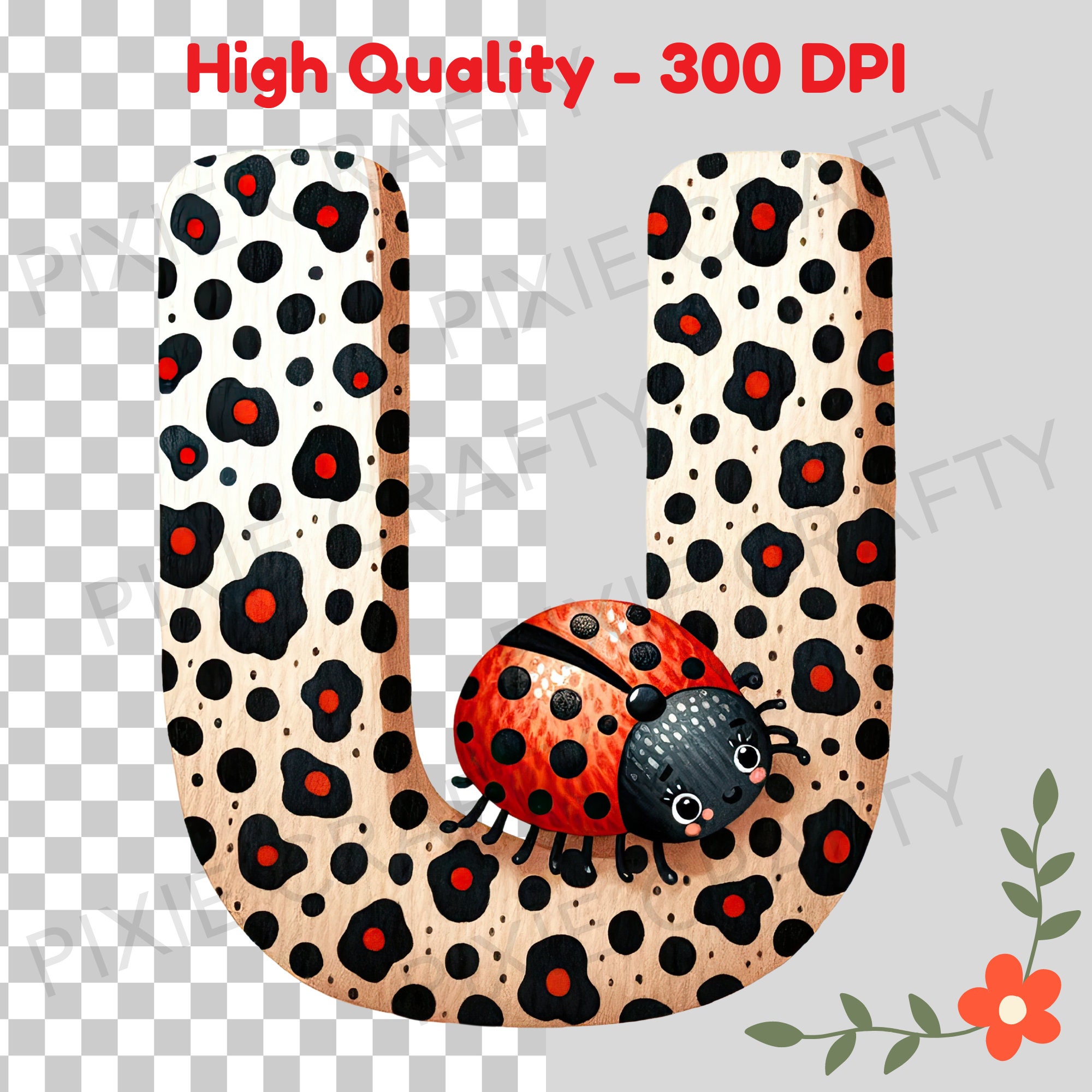 Leopard Ladybug Alphabet, Ladybug Alphabet, Leopard Clipart, Ladybug ...