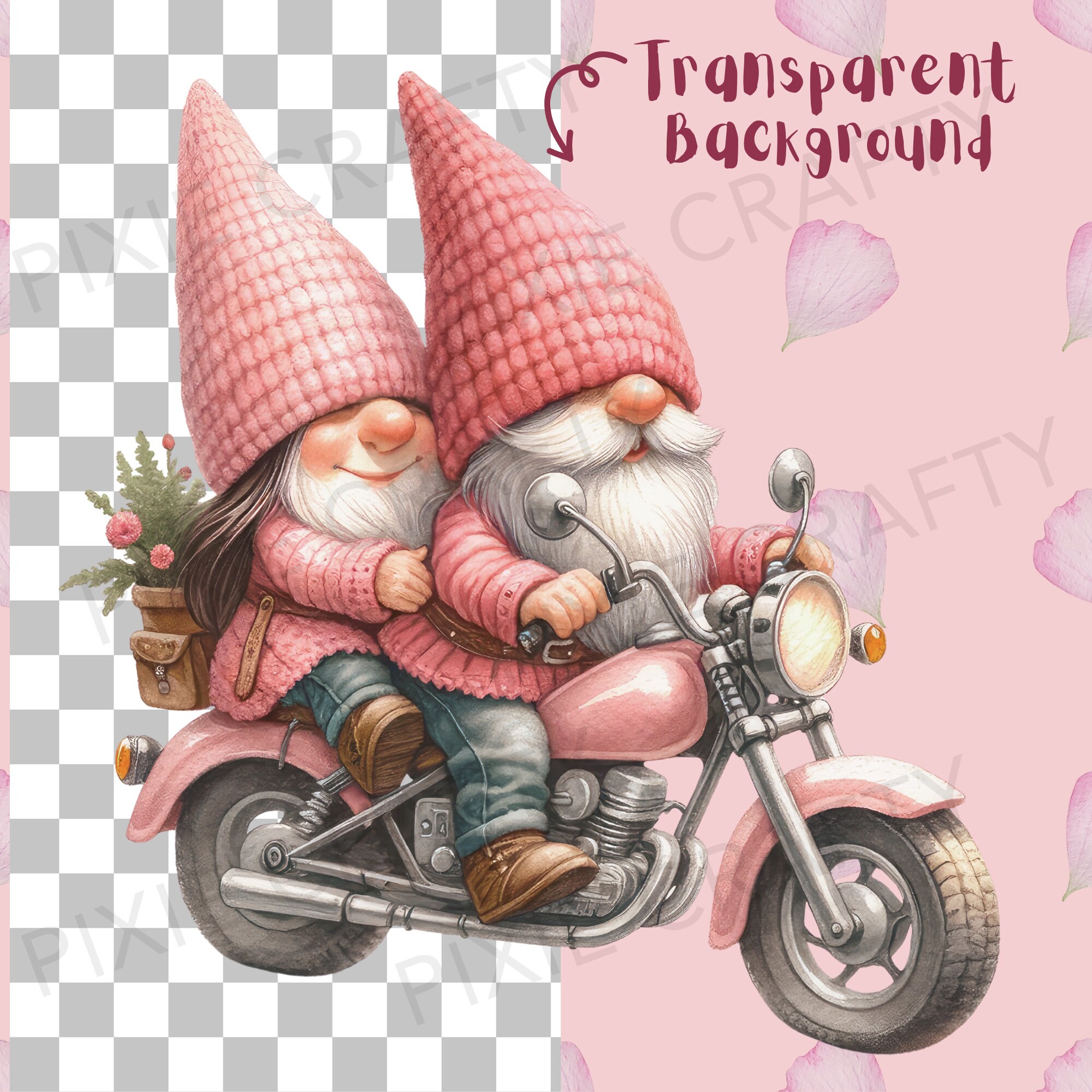 Watercolor Couple Gnomes, Valentines Gnome Couple Clipart, Gnome ...