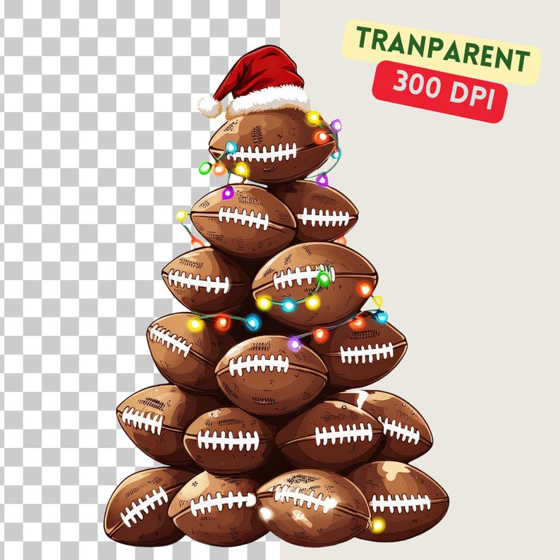 Football Christmas Tree Png, Christmas Tree Sport Balls Png, Football ...