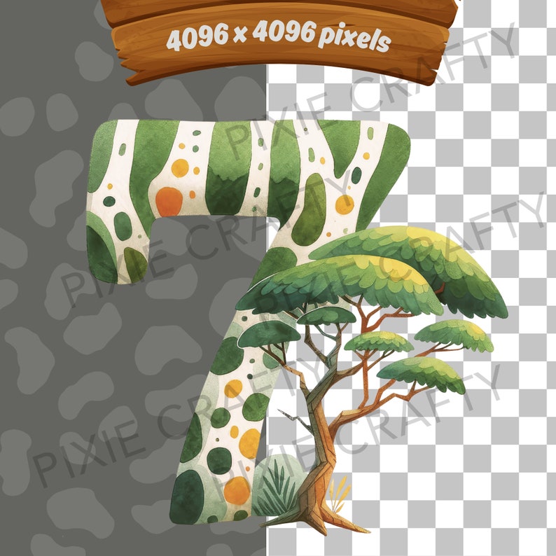 Watercolor Safari Alphabet, Safari Font, Jungle Letters PNG, Cute ...