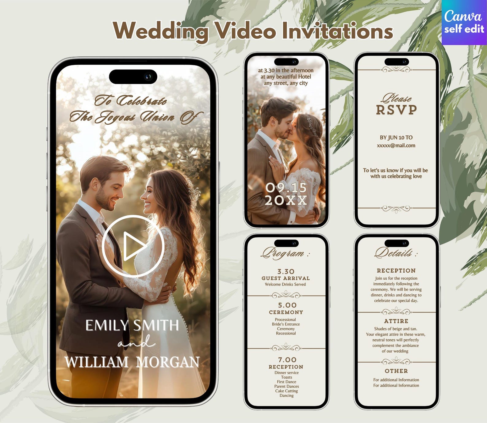 Wedding Video Invitation, Animated Wedding Invitation, Animated Card ...