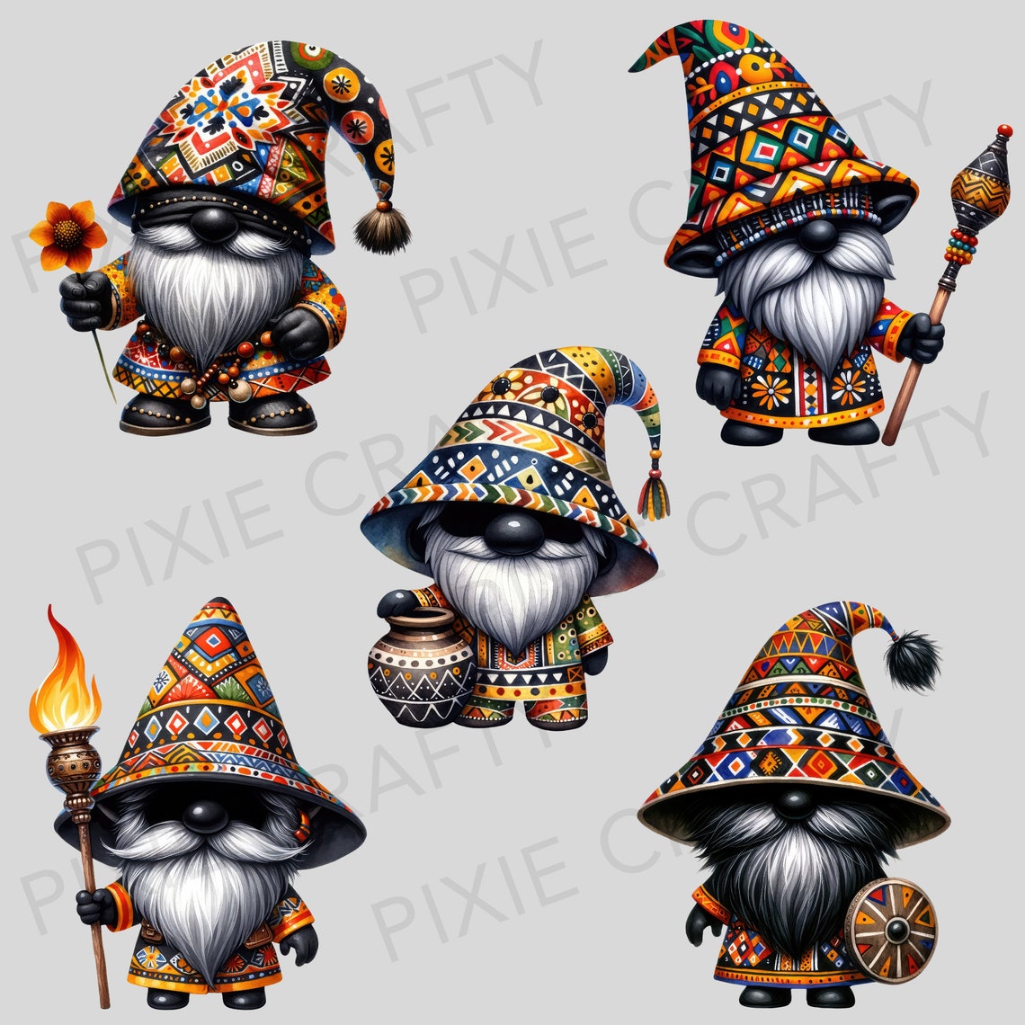 Watercolor African Gnome, Black History Month, Juneteenth Gnome, Black ...