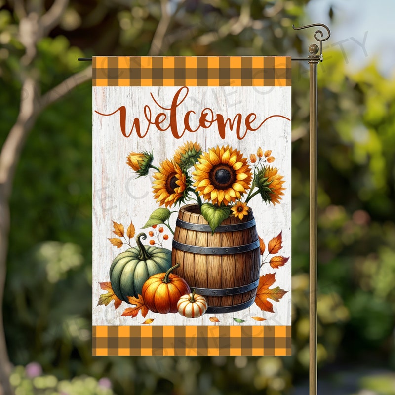 Fall Garden Flag - Etsy