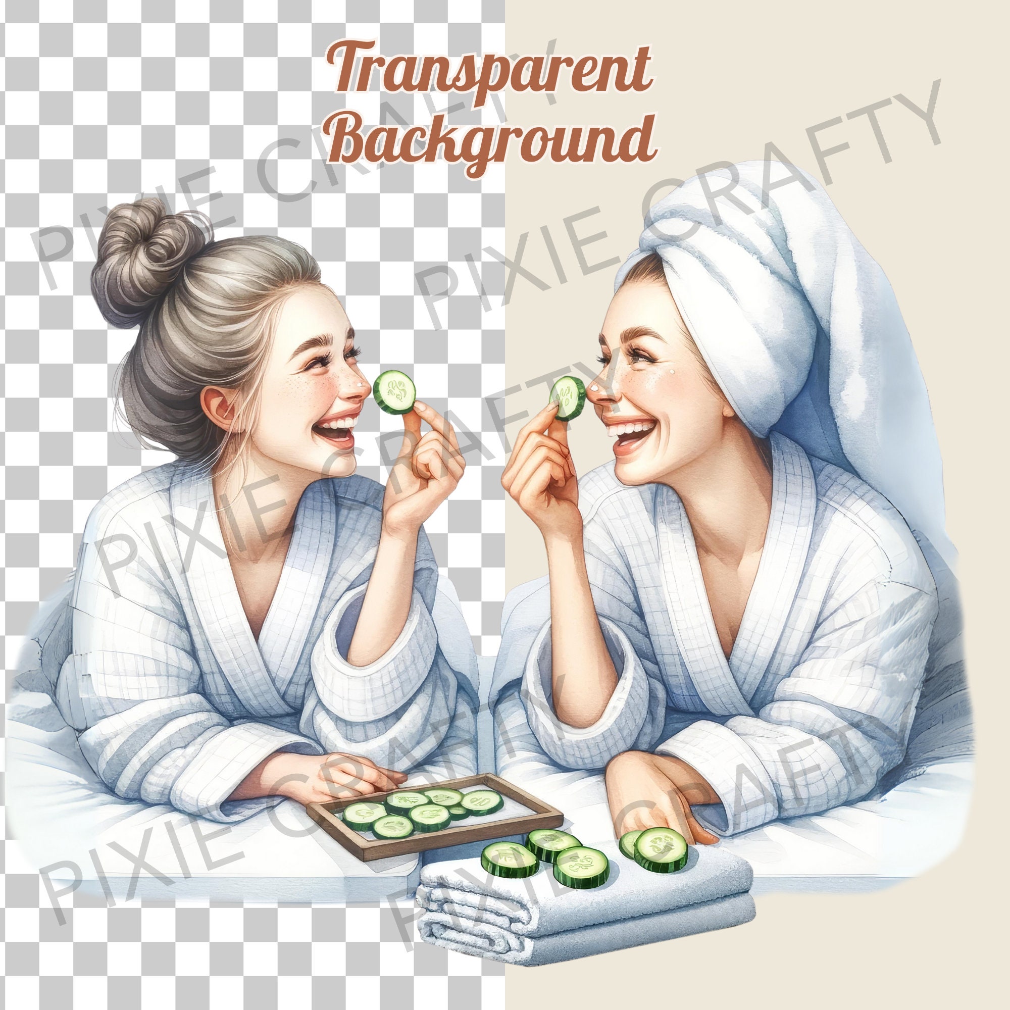 Watercolor Mothers Day, Mother Daughter Clipart Bundle, Mom and Me ...