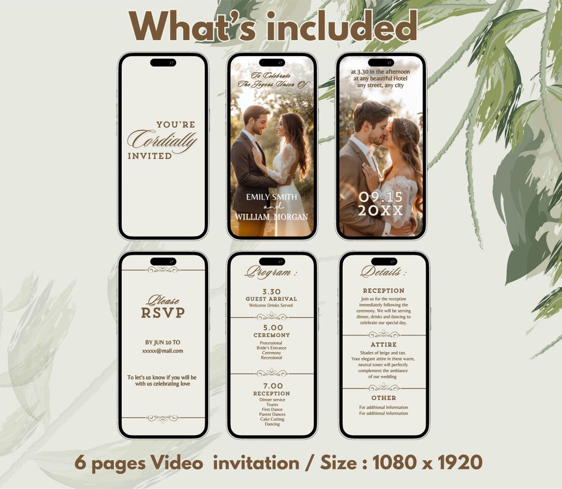 Wedding Video Invitation, Animated Wedding Invitation, Animated Card ...