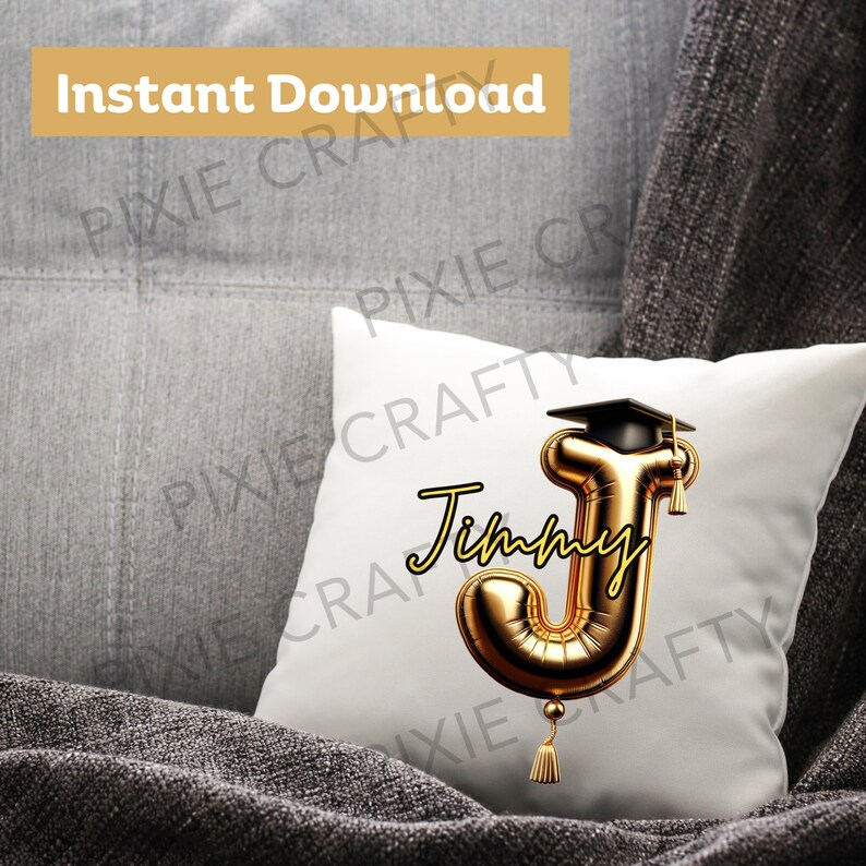 Graduation Foil Balloon Clipart, Alphabet and Number Foil Balloon ...