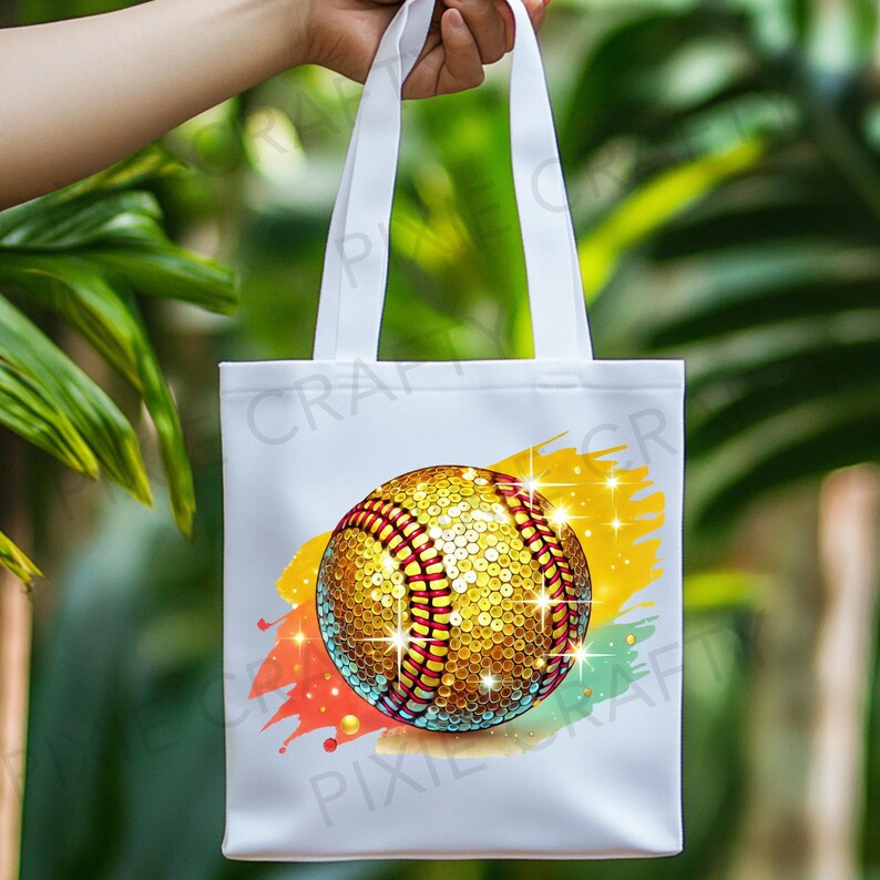 Sequin Softball PNG: Glitter Sport Design (digital Download) - Etsy