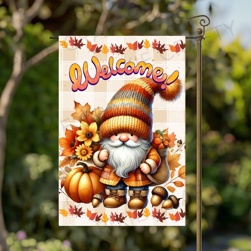 Gnome Seasonal Garden Flags - Etsy