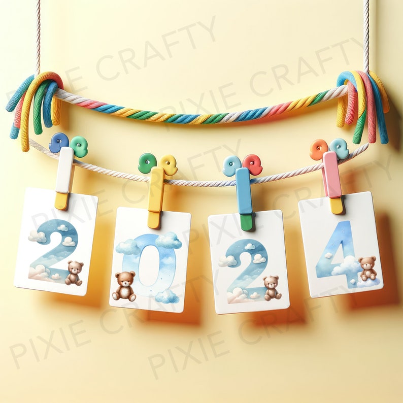 Watercolor Teddy Bear Alphabet Clipart: Blue Nursery Font (PNG Digital ...