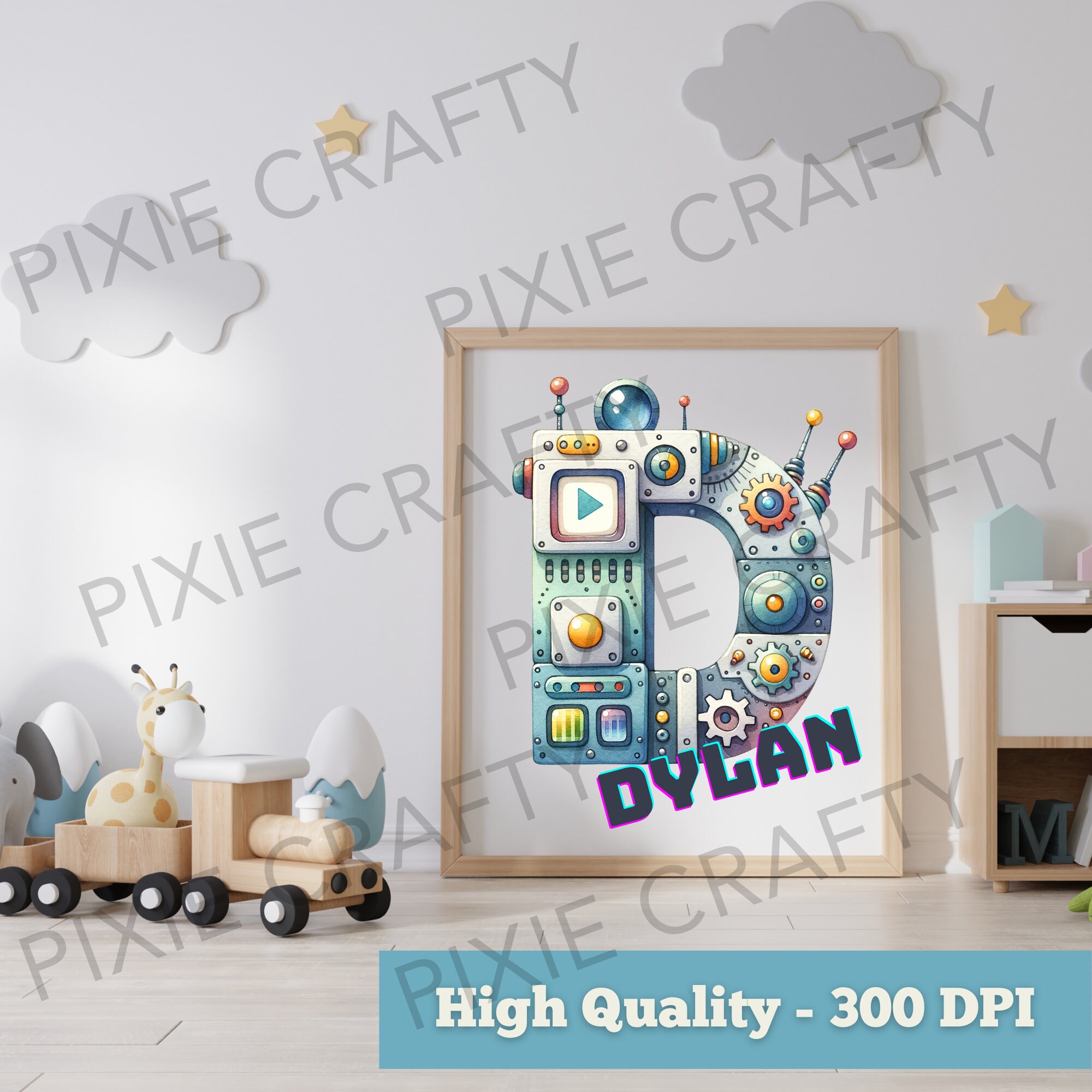 Robot Alphabet Clipart: Kid's Number PNG Set (digital Download) - Etsy