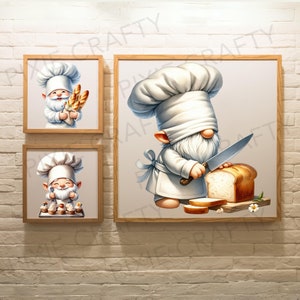 Watercolor Baker Gnome Clipart: Pastry Chef, Baked With Love (PNG ...