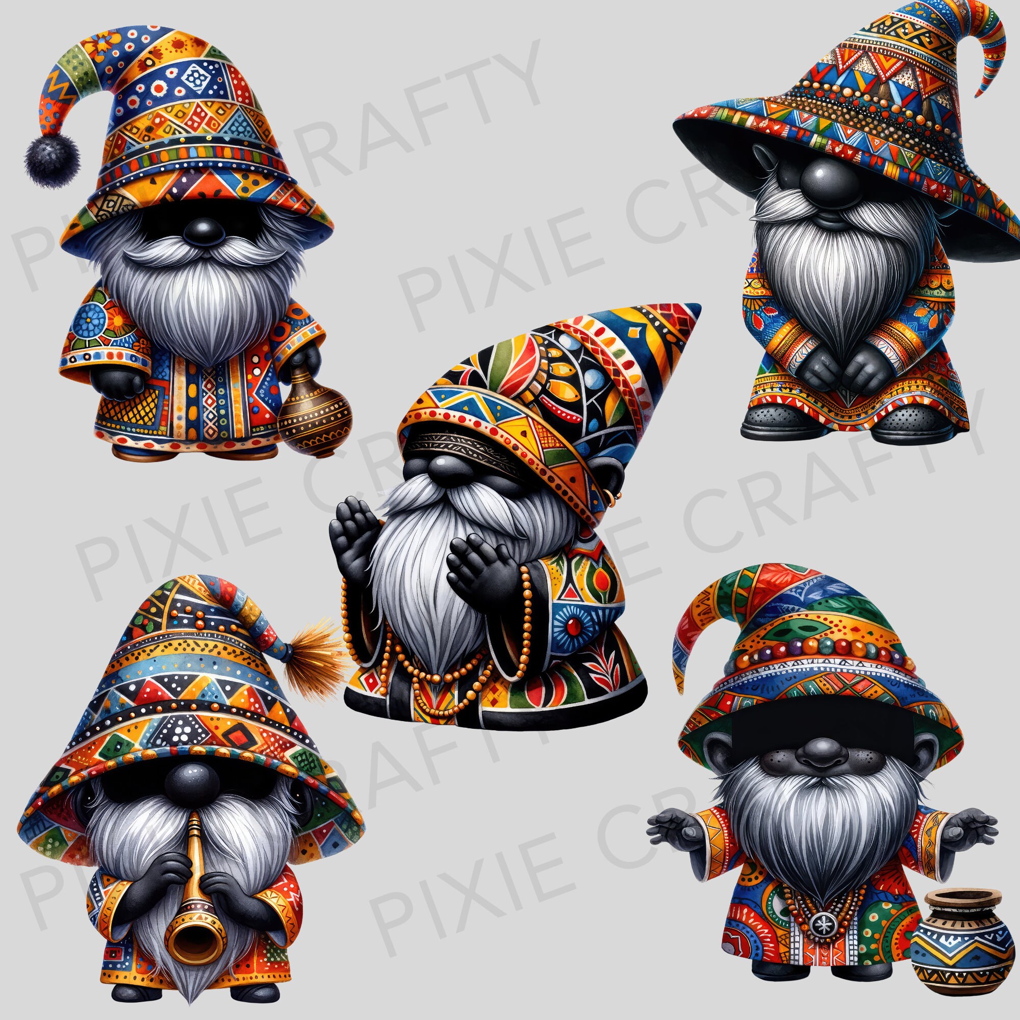 Watercolor African Gnome, Black History Month, Juneteenth Gnome, Black ...