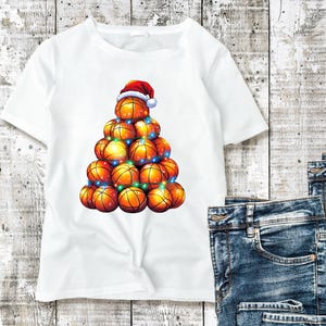 Watercolor Basketball Christmas Tree PNG: Sports Holiday Clipart ...
