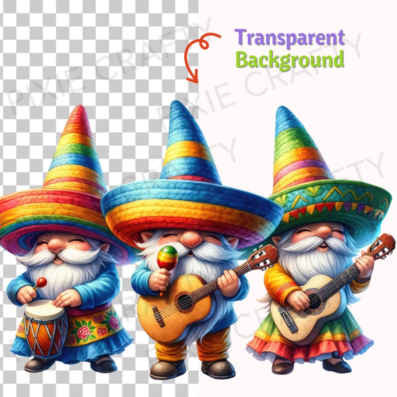 Cinco De Mayo Gnomes, Cinco De Mayo Png, Mexican Hat Png, Gnomes Aztec ...