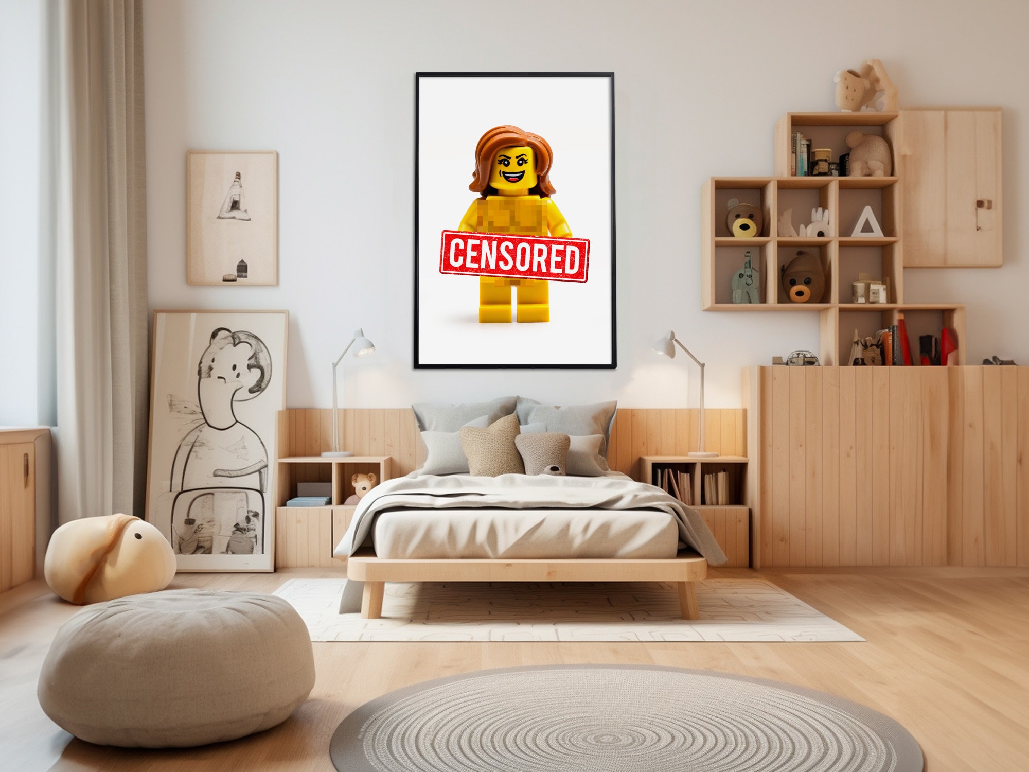 Lego Naked Girl Poster, Funny Lego Art Print, Unique Wall Decor, Lego Lover Gift - Etsy Canada