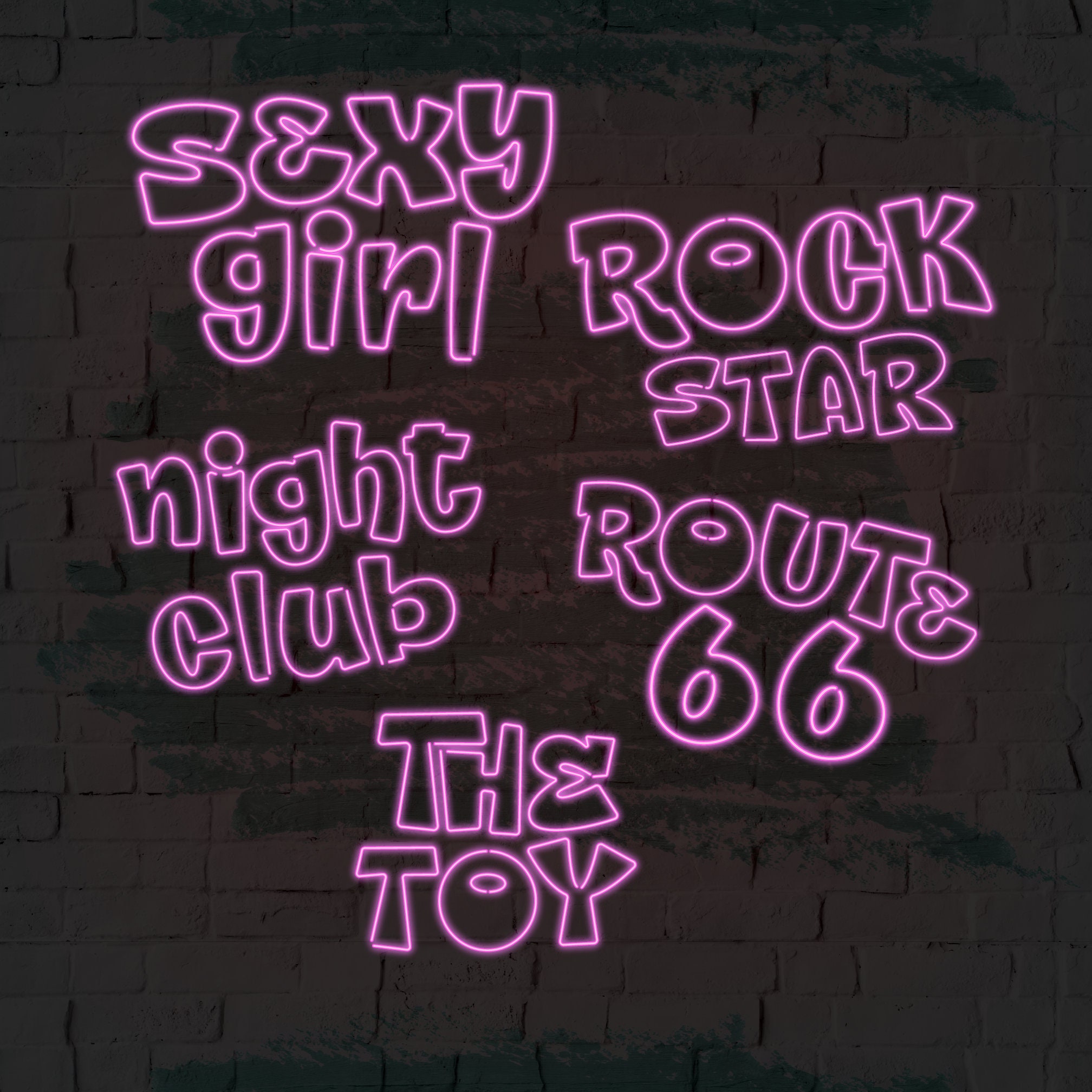 Neon Graffiti Pink Color Alphabet Letters, PNG File 300 Dpi - Etsy