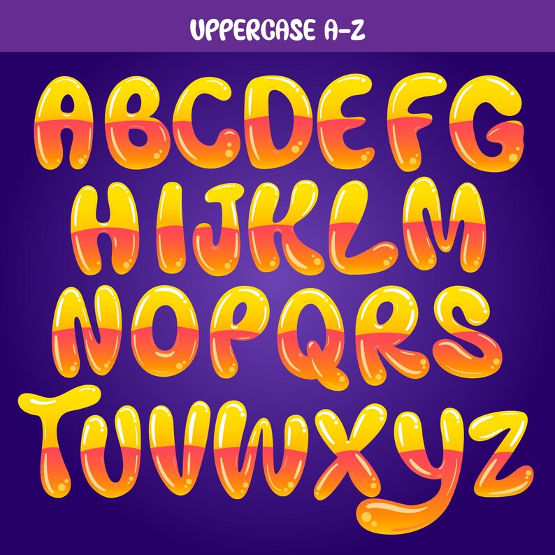 Mango Alphabet Letters: Tropical PNG Font (digital Download) - Etsy