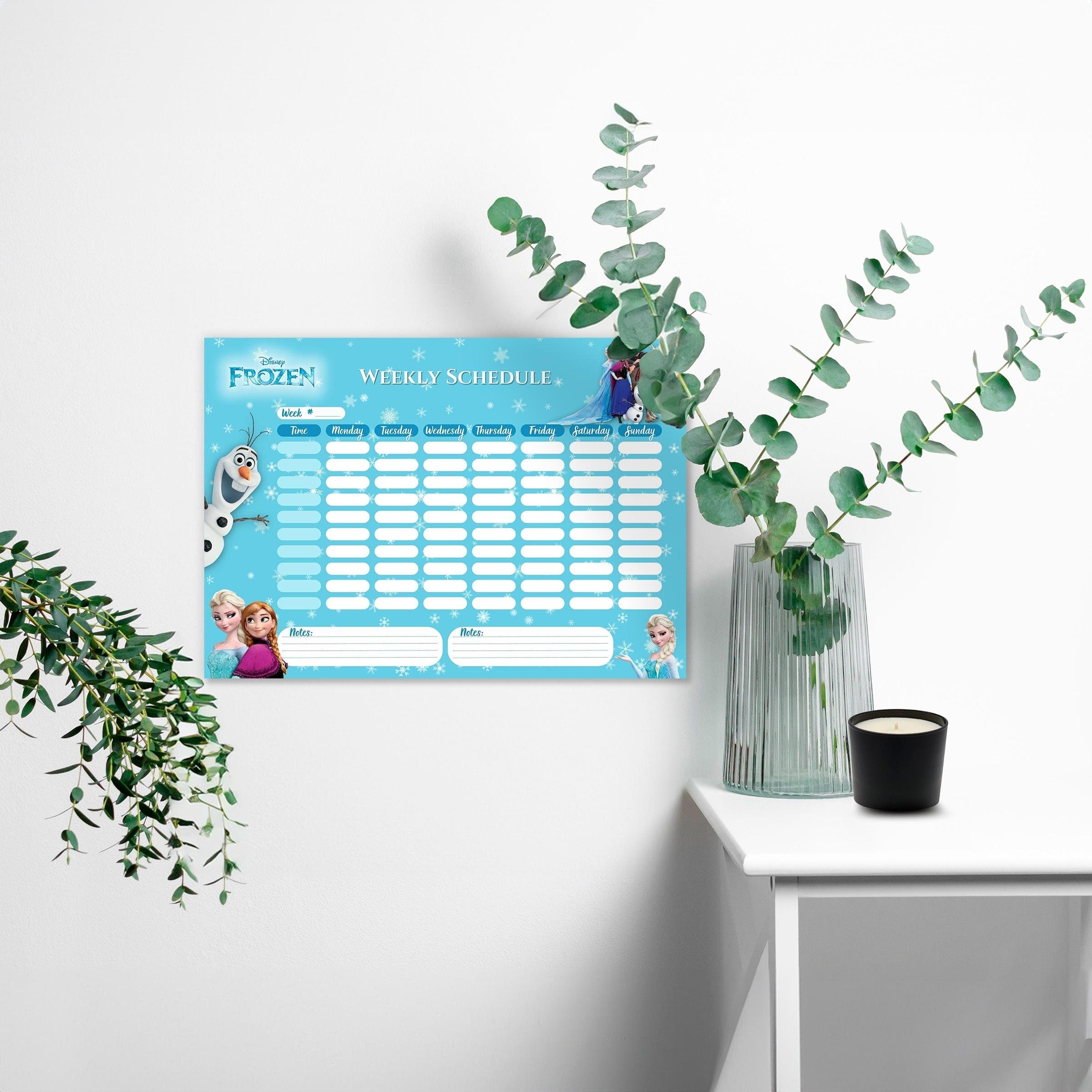 Frozen Theme | Weekly Schedule | Ready to Print | Editable in Canva ...