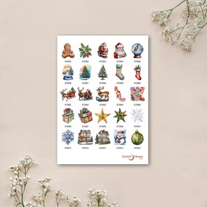 Christmas Stickers Printable Sticker Sticker for Digital Use PNG ...