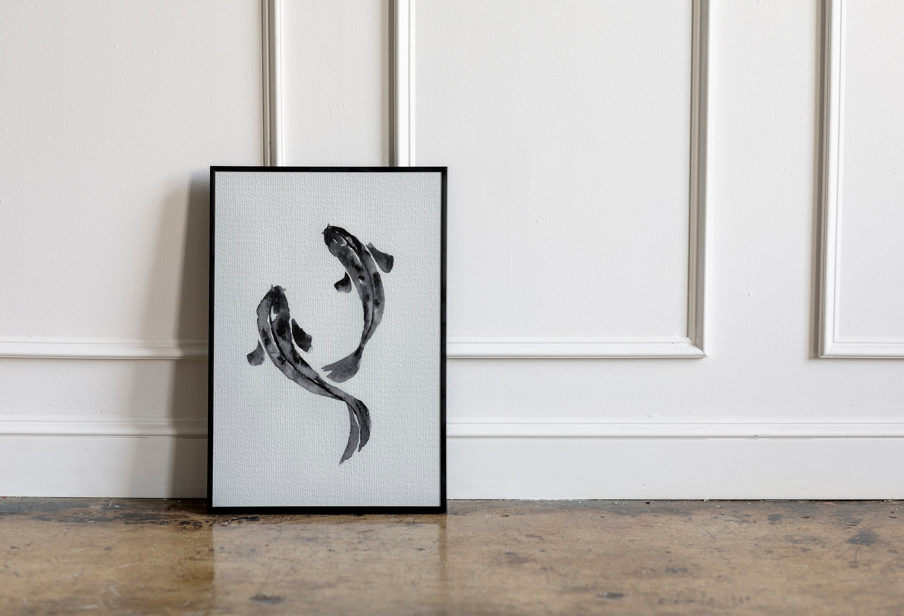 Koi Fish Print | Koi Wall Art | Japanese Print | Fish Watercolor Print ...