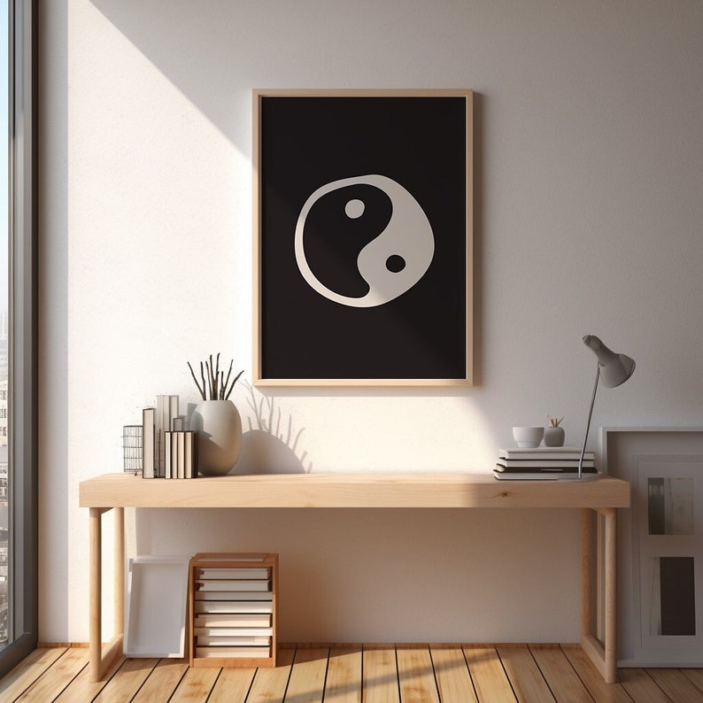 Ying Yang Poster | Yin & Yang Wall Art Print | Trendy Wall Art Print ...