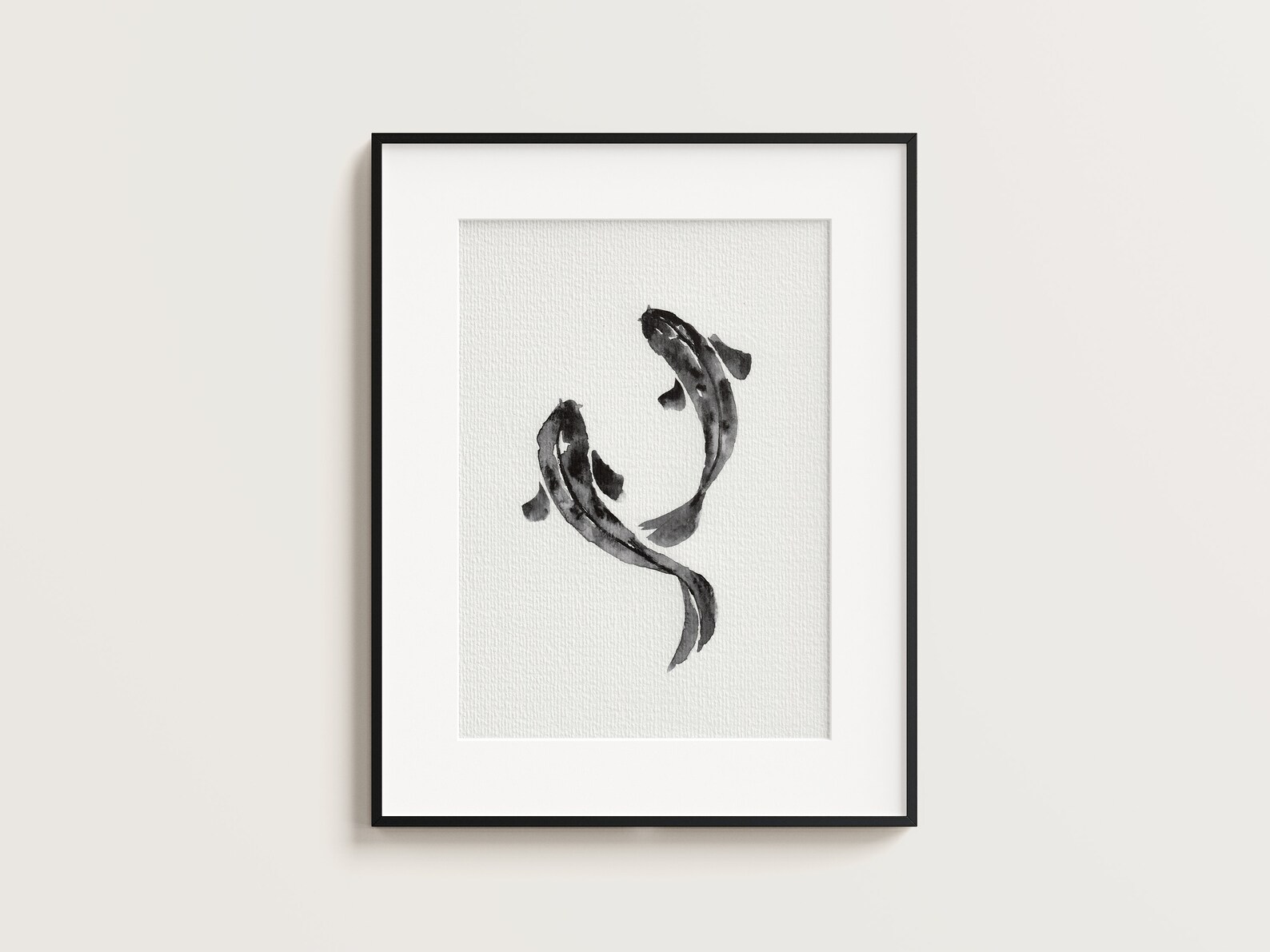 Koi Fish Print | Koi Wall Art | Japanese Print | Fish Watercolor Print ...