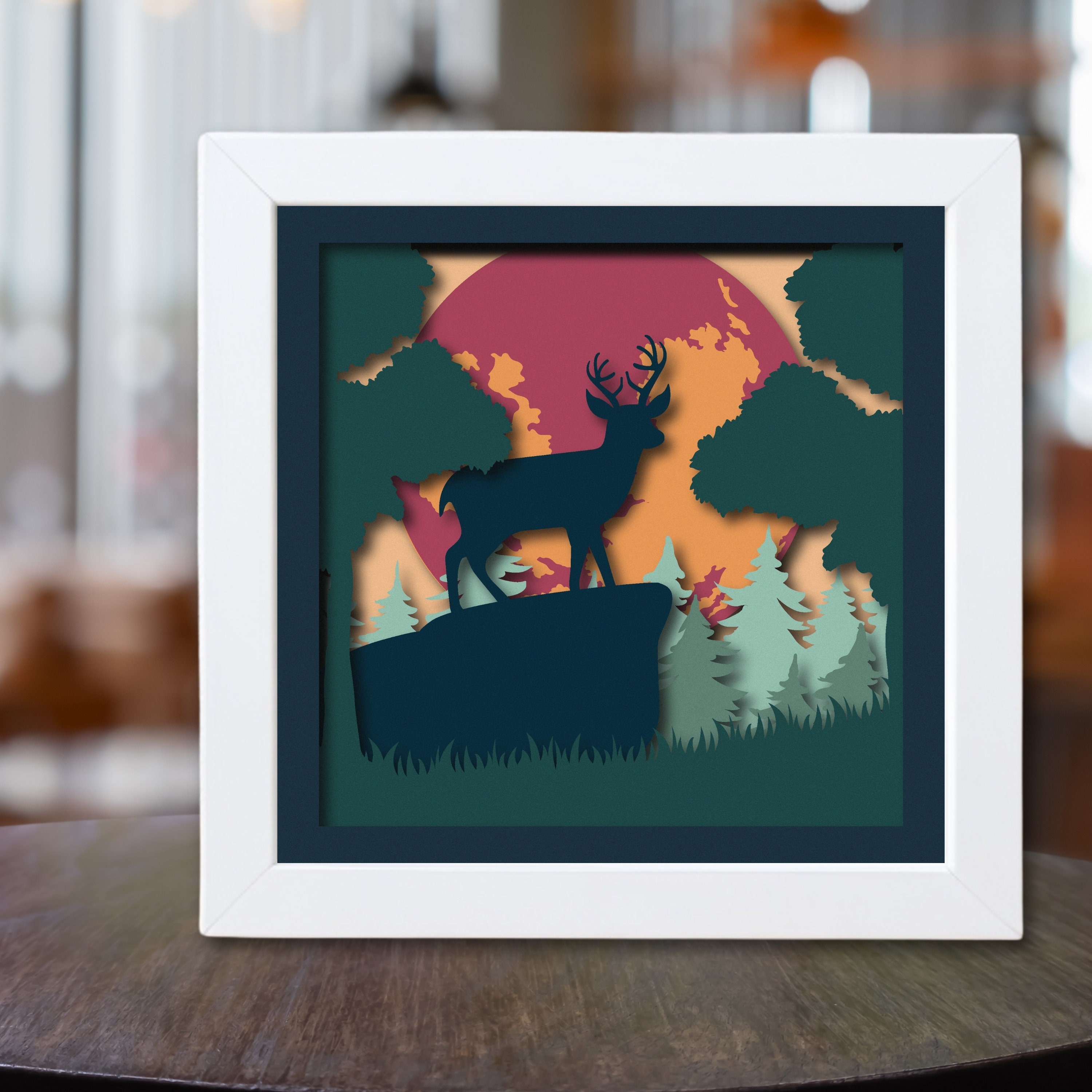 8 Layered Deer Shadow Box SVG 3D Cricut Shadow Box Shadow Box SVG File ...