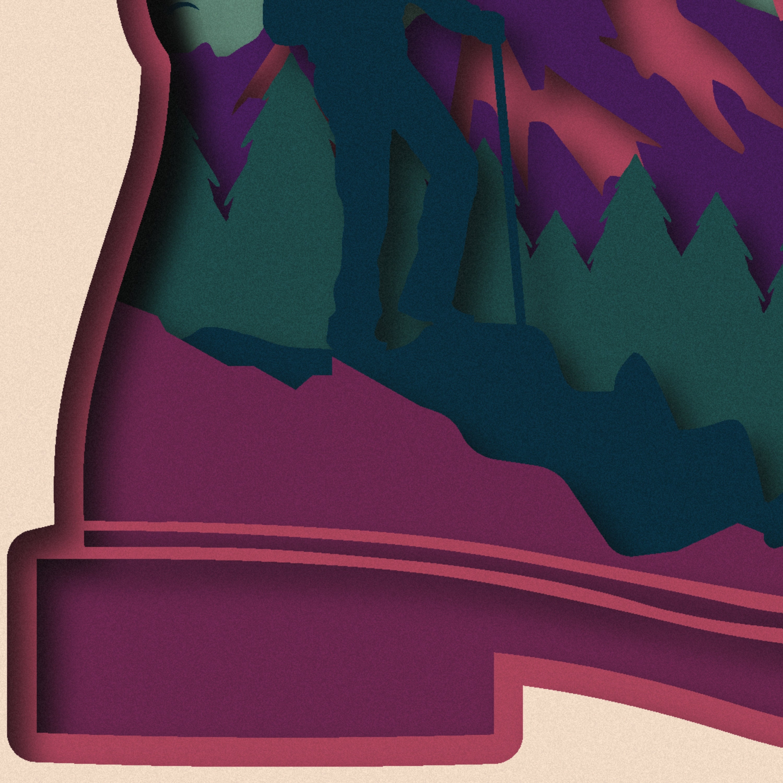 10 Layered Hiking Boot Shadow Box SVG Cricut Shadow Box Hiking Boot SVG ...