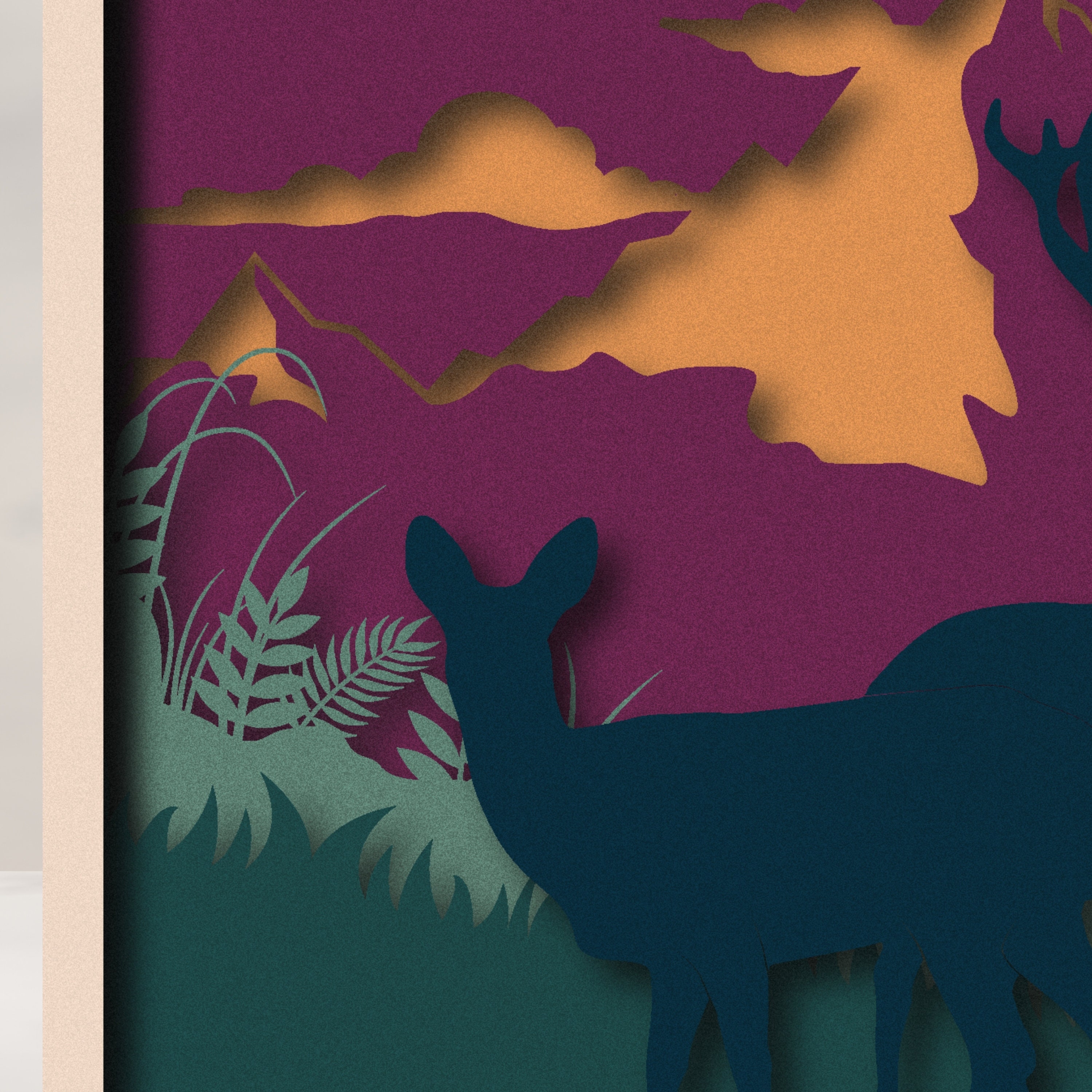 6 Layered Deer Shadow Box SVG Cricut Shadow Box Shadow Box SVG File ...