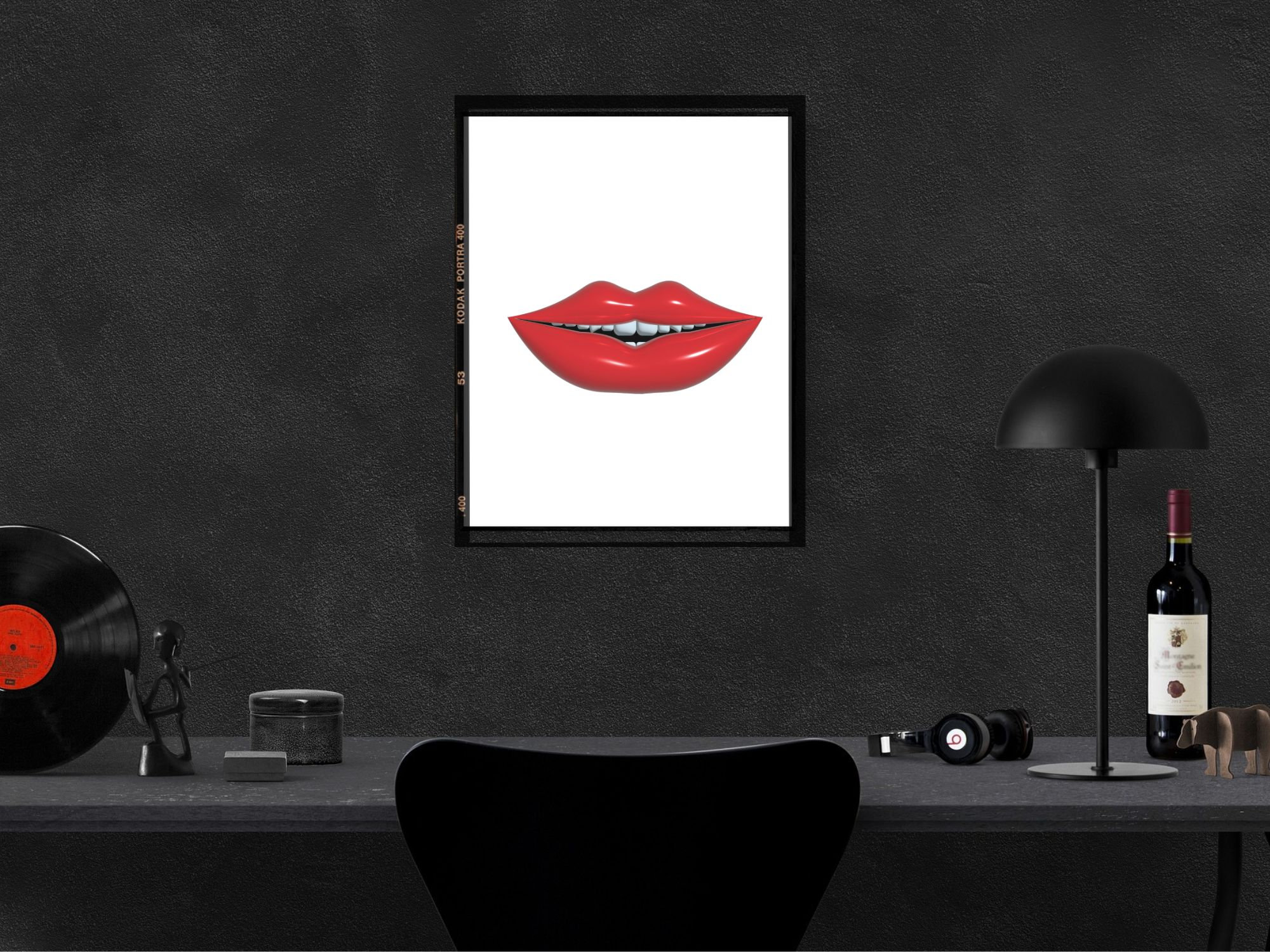 Red Lips 3D Printable Wall Decor, Red Lips Printable Wall Art, Kiss ...