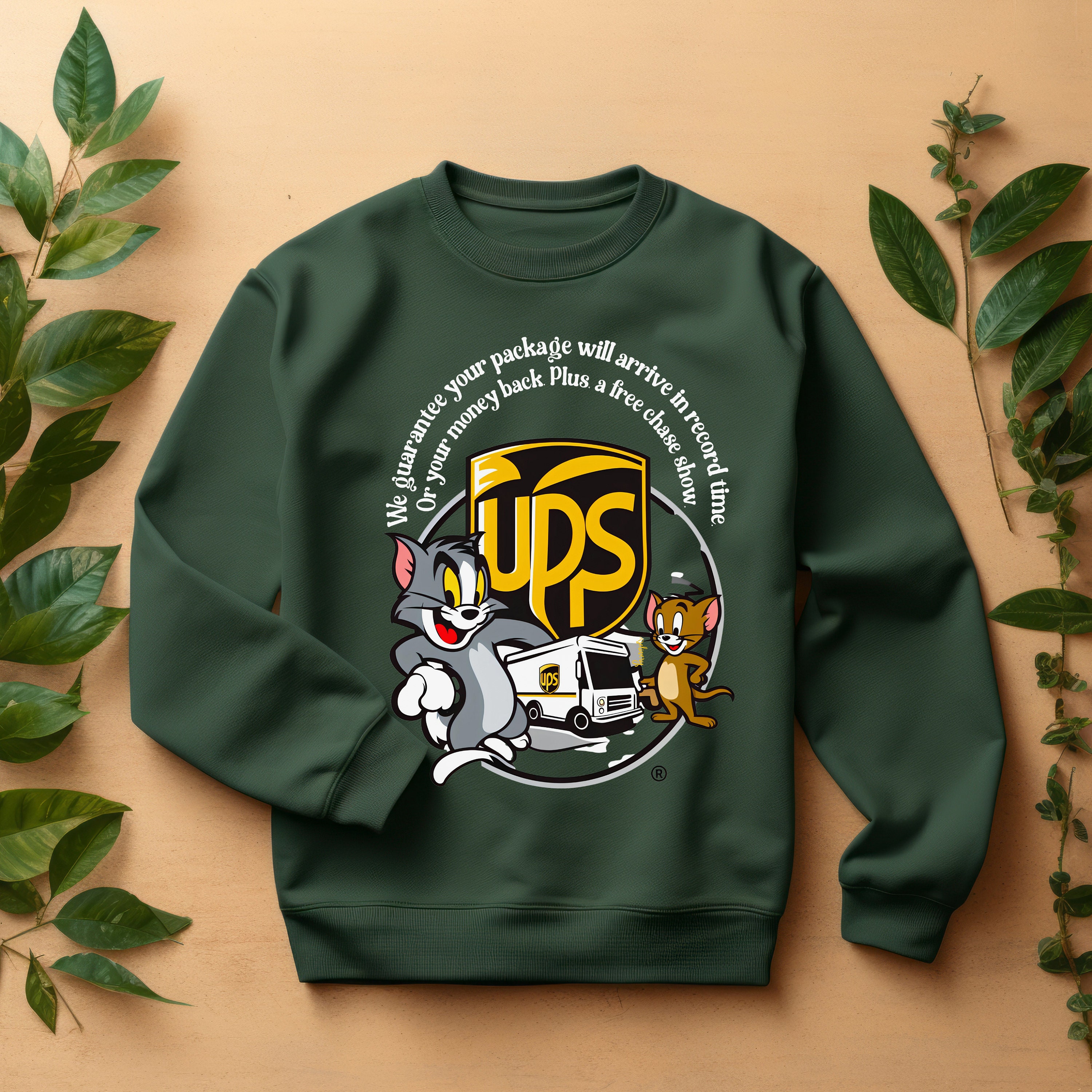 Tom and Jerry UPS Sweater Funny Cartoon Parody Unisex Sweatshirt UPS ...