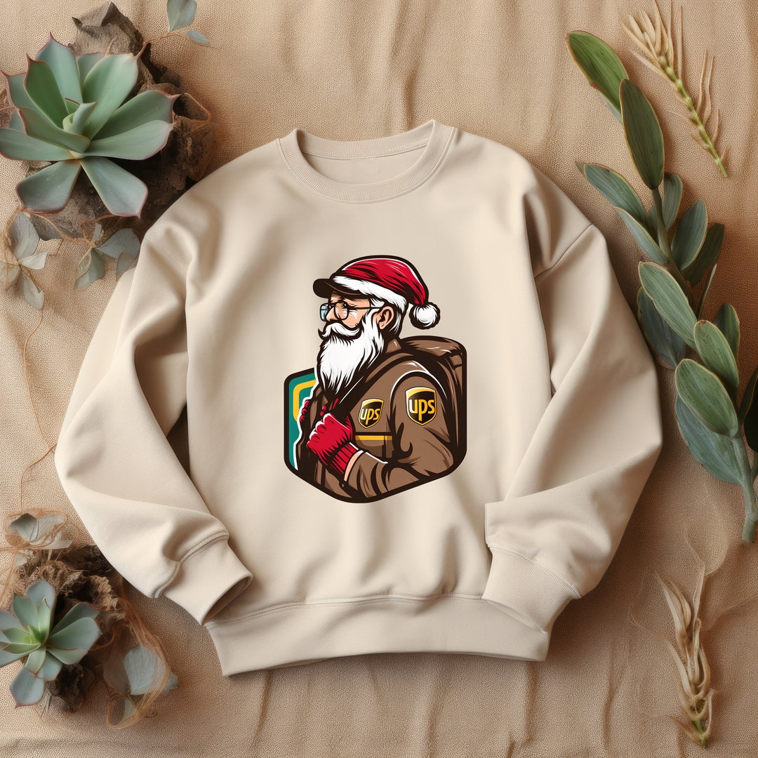 UPS Delivery Driver Santa Sweater Unisex GILDAN 18000 Sweatshirt Funny ...