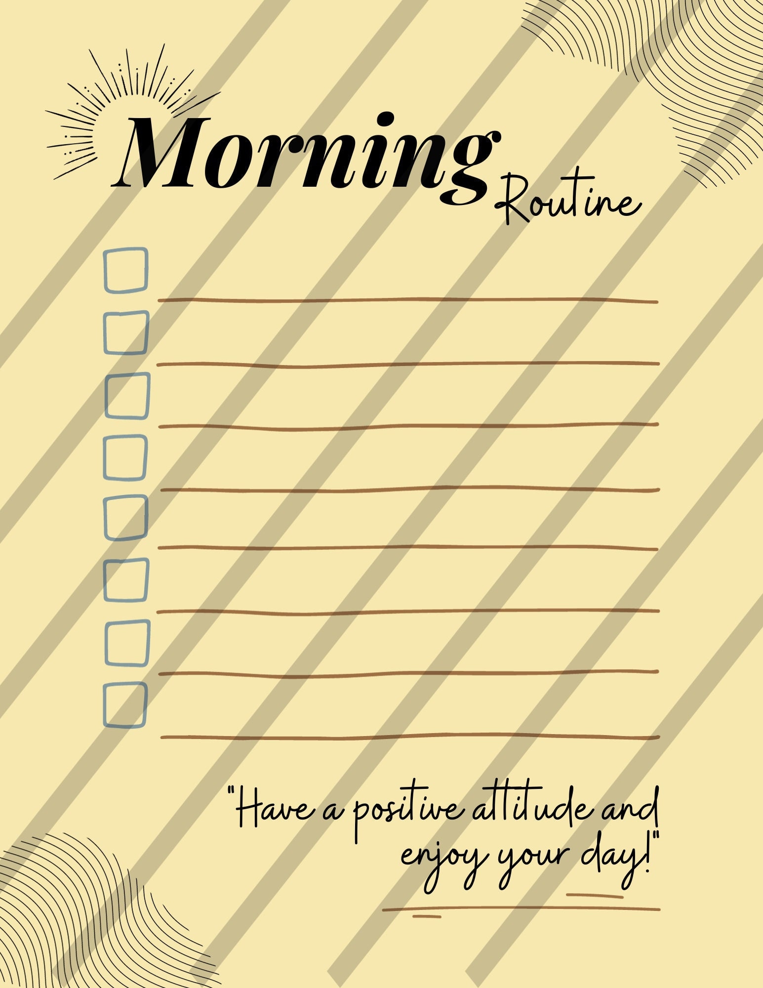 Digital Morning Routine Planner! Printable - Etsy