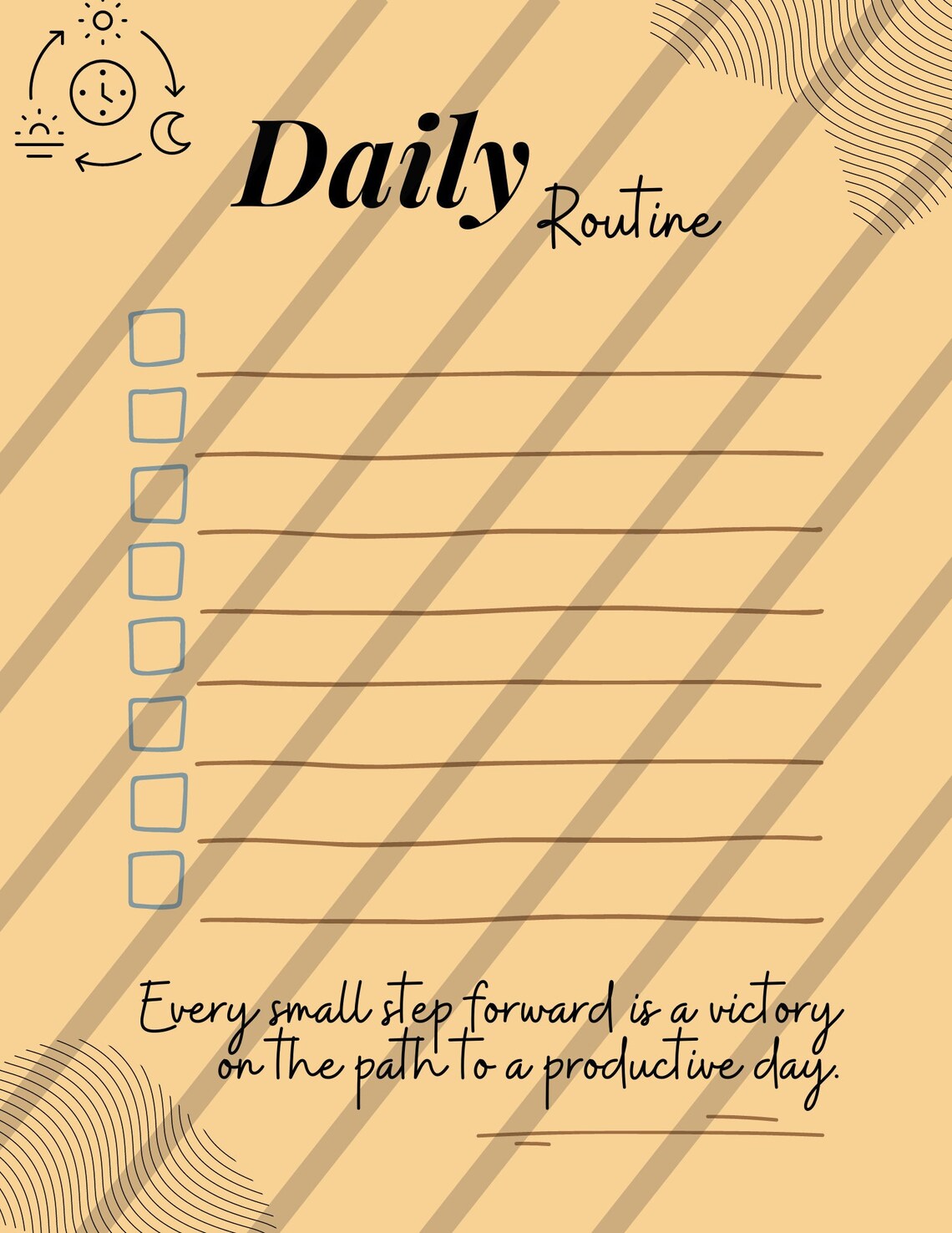 Digital Daily Routine Template! Printable - Etsy