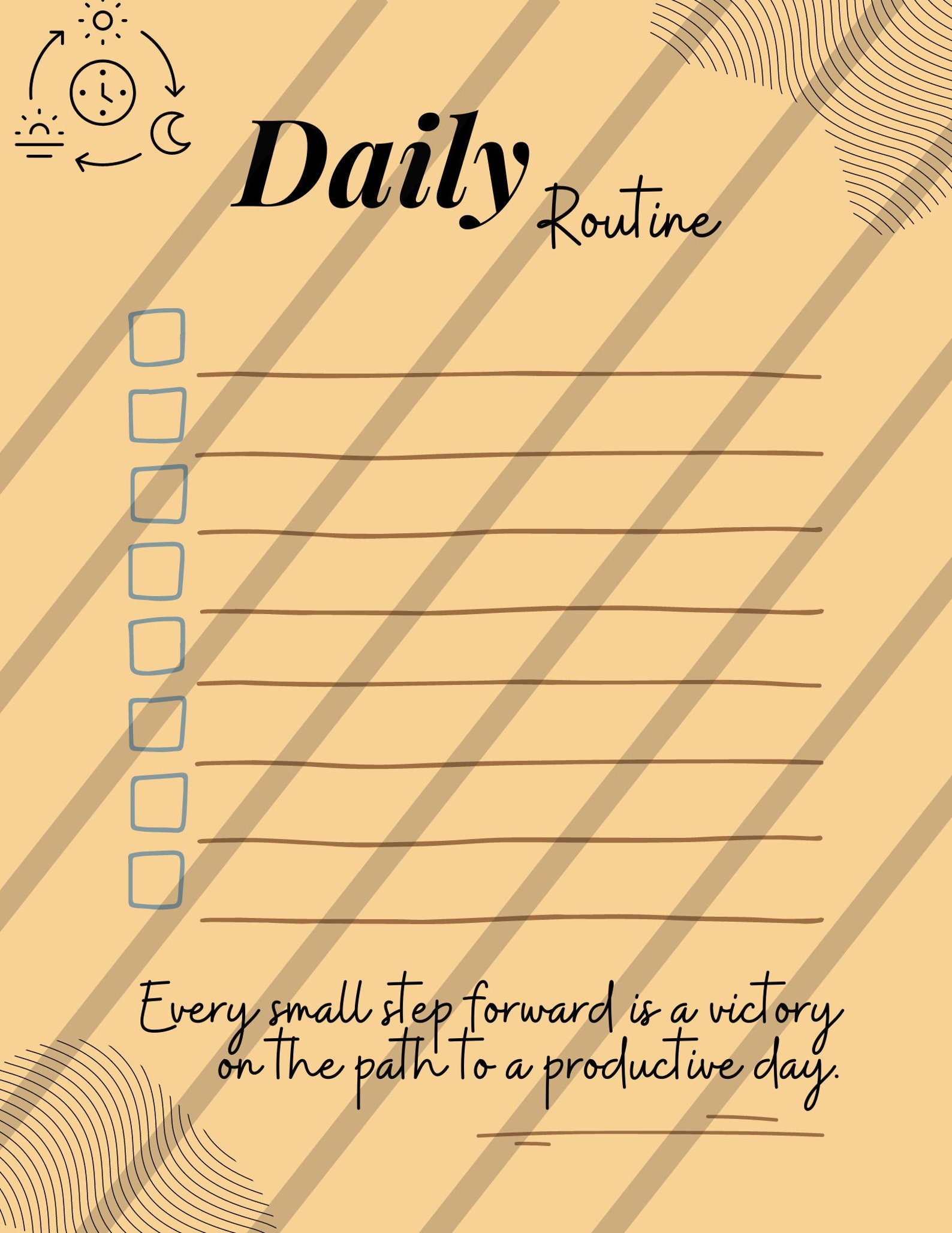Digital Daily Routine Template! Printable - Etsy