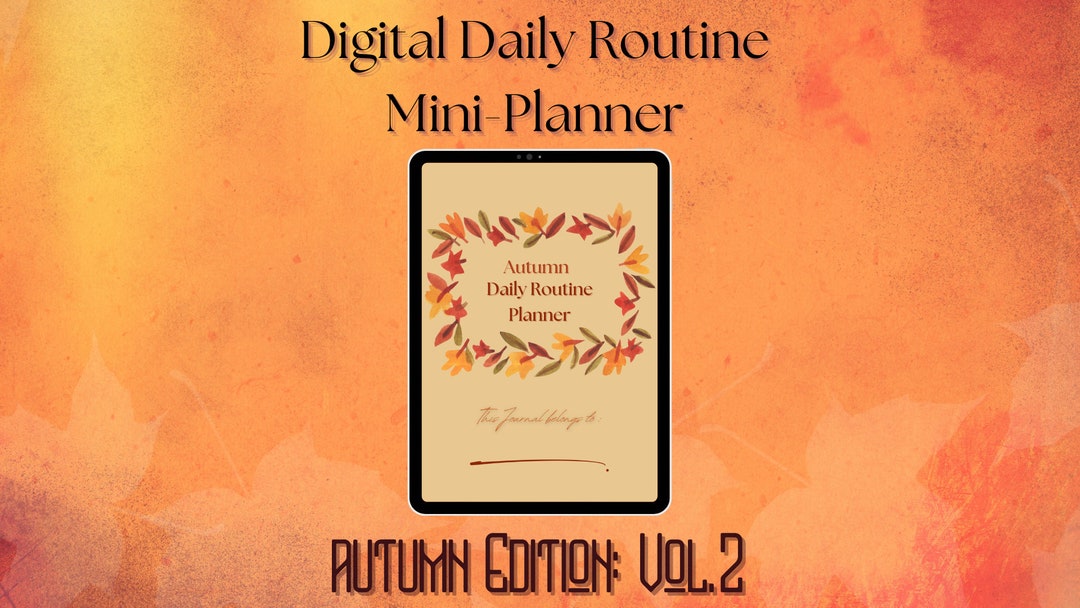 DIGITAL Daily Routine Mini-planner - Autumn Vol.2 (SEASONAL) - Etsy