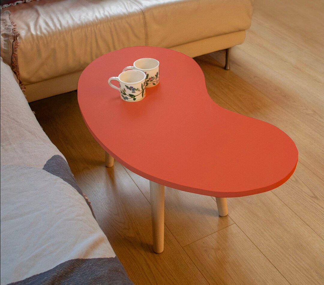 Bean Wiggle Coffee Table - Tiger Tea Red - Etsy