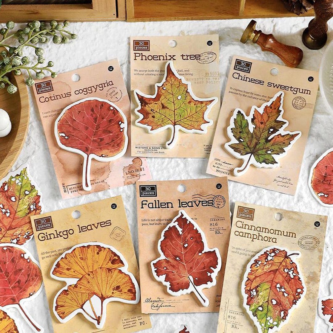 Paper More | Autumn Leaves Note Pad - Etsy