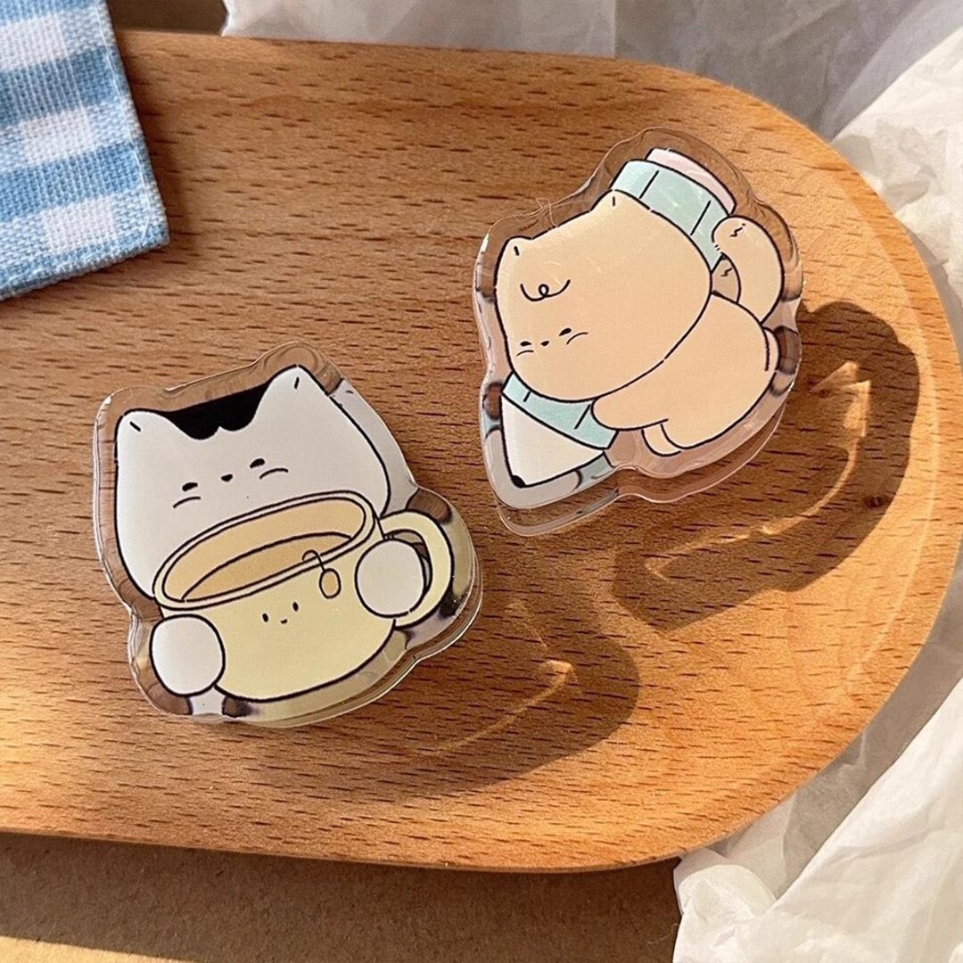 Hello Cat | Kitty Coffee and Learning Paper Clip | Kawaii Paper Clip - Etsy