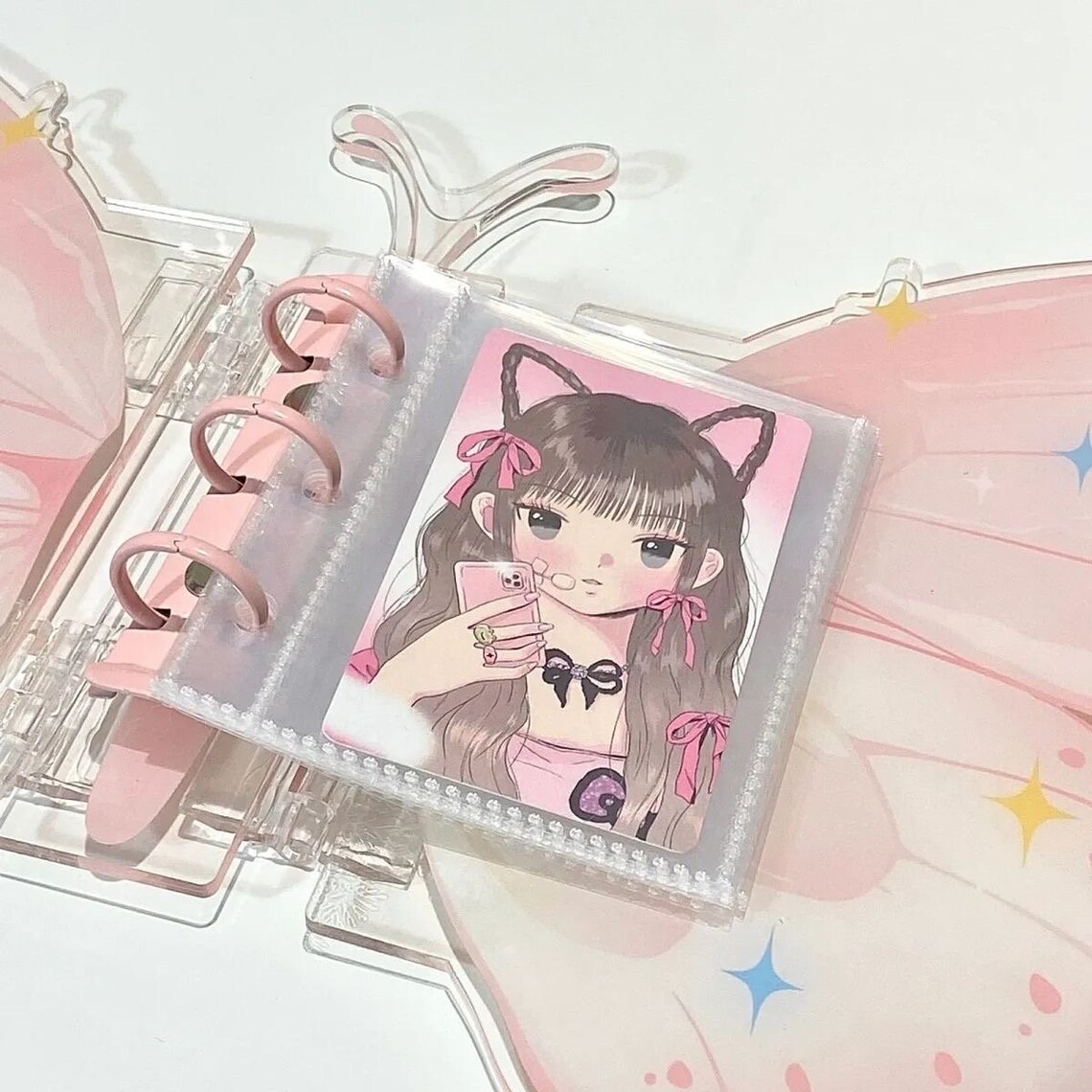 Kpop Binder Butterfly Photocard Album Deco Binder KPOP Pastel Pocket ...