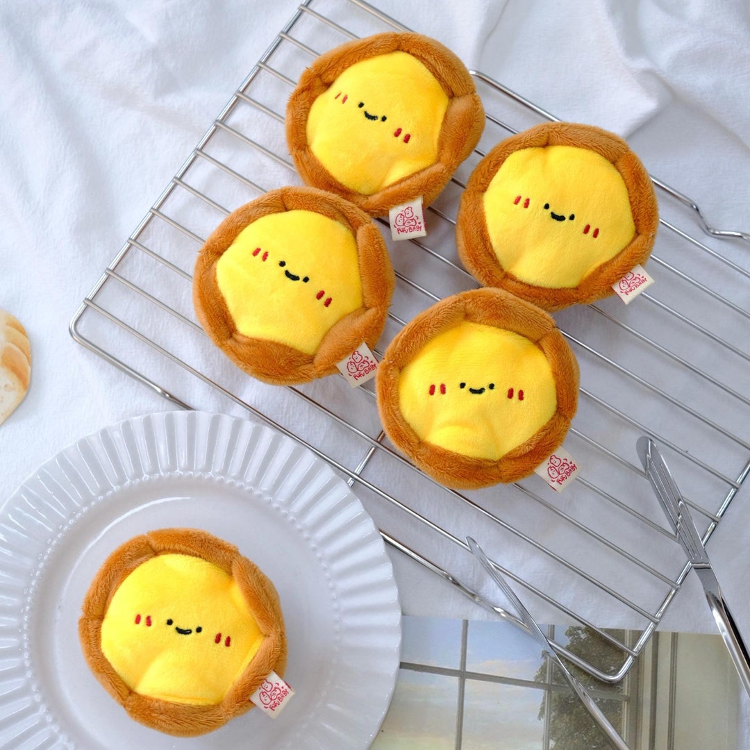 Fufu Baby| Adorable Egg Tart Plush Toys | Soft Plush Food | Cute Bread ...