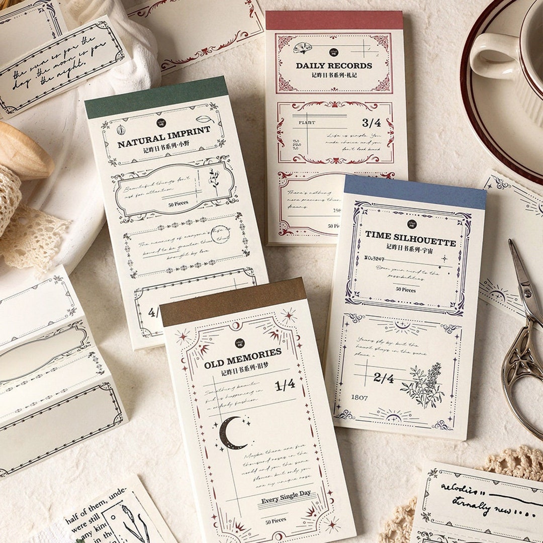 Paper More | Vintage Style Notepad - Etsy