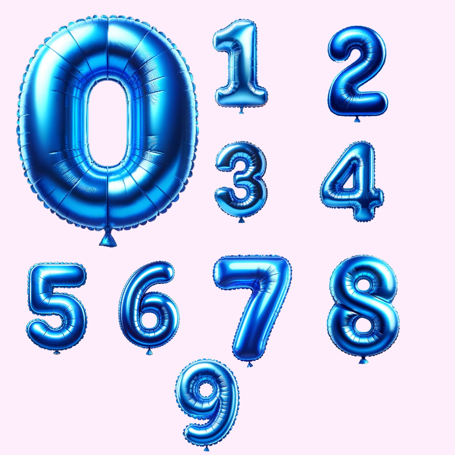 Blue Foil Balloon Set - Complete Alphabet A-Z and Numbers 0-9 for ...