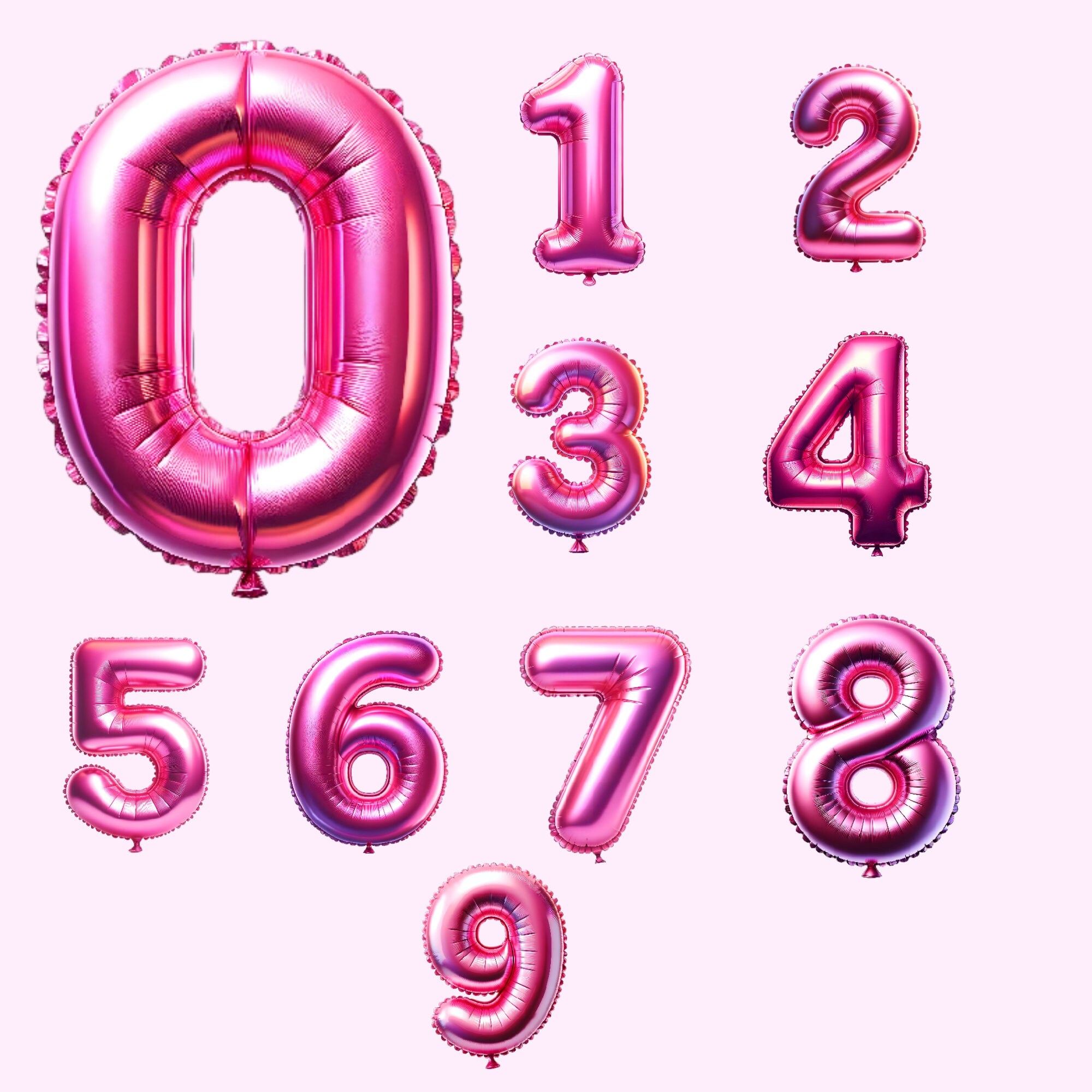 Pink Foil Balloon Set - Complete Alphabet A-Z and Numbers 0-9 for ...