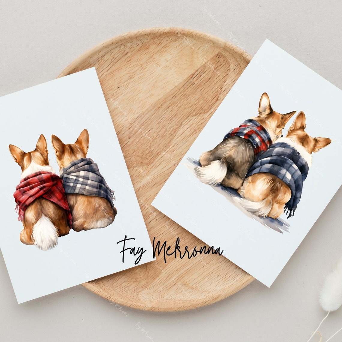 13 Winter Corgi Couple PNG Corgi Clipart Christmas Clipart Dog Clipart ...