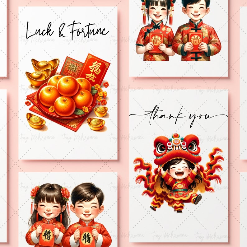 26 Chinese New Year PNG Clip Art,new Year Clip Art,dragon Watercolor ...