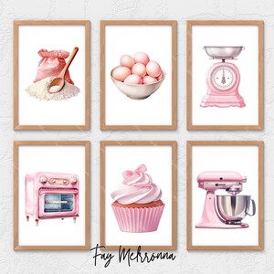 34 Retro Baking in Pink PNG, Bakery Clipart, Retro Clipart, Food ...