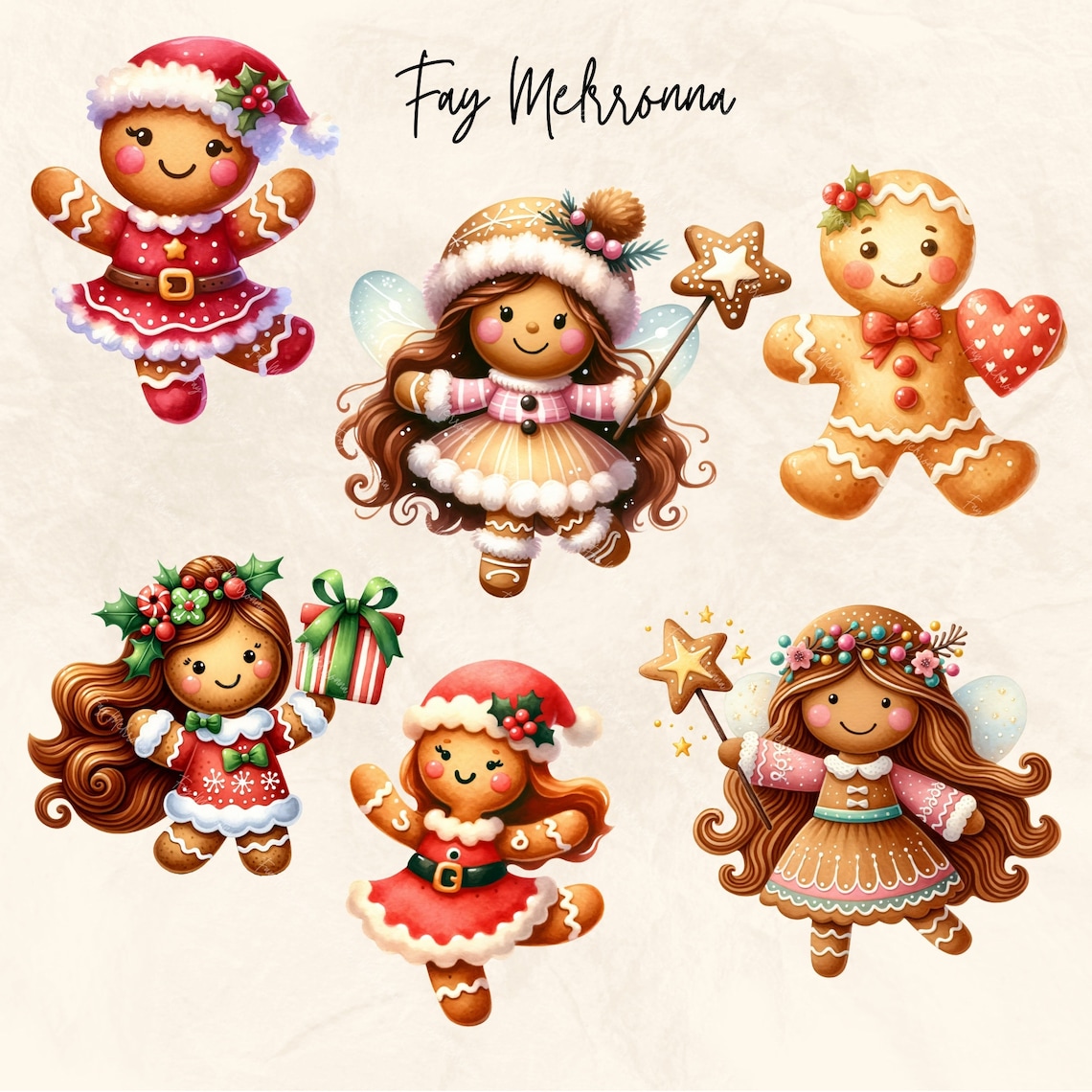 26 Gingerbread Girl Christmas PNG | Gingerbread Clipart | Christmas ...